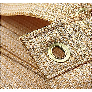 ALBN Balcony Screen Privacy Protection Outdoor Shading Net Windshield UV Protection HDPE Tear Resistant with Rope & Cable Ties, Height 1.1m/1.4m (Color : Beige, Size : 110x1000cm)