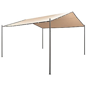 Gazebo Pavilion Tent Canopy,Grill Gazebo,Rv Carport,Heavy Duty Tents for Parties,Outdoor Gazebo,Shade Tent,Wedding Tent,for Outdoor,Backyard,Garden,Lawns,13' 1" x13' 1" Steel Beige