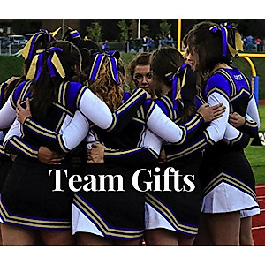 Sportybella Cheer Hair Ties (Purple)- Hair Accessories For Girls, Women, Teens & Kids. No Crease, No Tug Elastic Hair Ties Set. Ponytail Holders for Cheerleaders, Cheer Teams & Coaches, 5pcs.