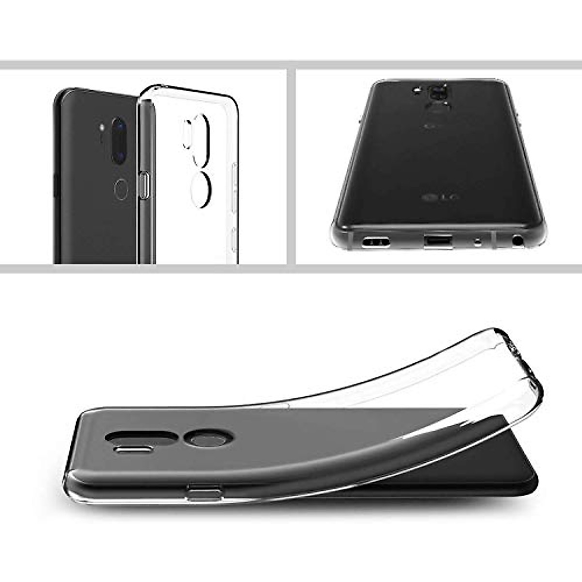 Lex Altern TPU Case Compatible with LG G8 Stylo 6 5 K62 K11 G7 ThinQ G6 K42 V35 V50 Blue Space Lights Smooth Clear Colorful Cover Slim fit Man Lightweight Design Awesome Galaxy Purple Print Soft Girl