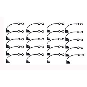 CERRXIAN SAE 2 Pin Plug Replacement Waterproof Protection Cover Cap Lid Top(Black 20pcs)