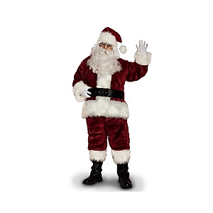 Sunnywood Men's Supreme Santa Claus Suit Professional Costume with Belt Gloves Boot Tops X-Large