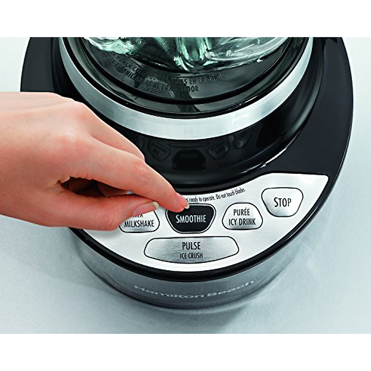 Hamilton Beach Smoothie Smart Blender with 5 Speeds & 40 oz Glass Jar, Black (56206)