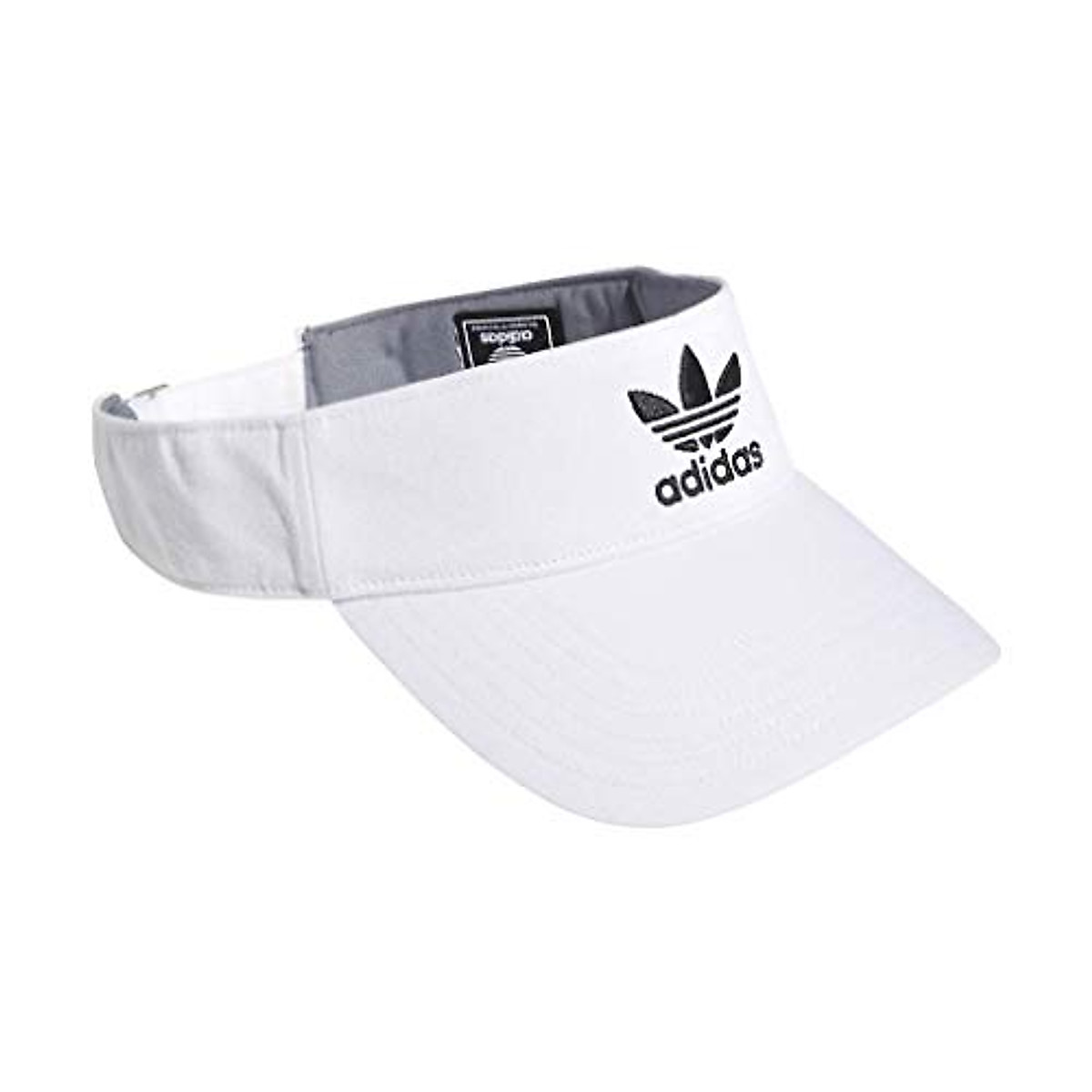 adidas Originals Twill Visor, White/Black, One Size