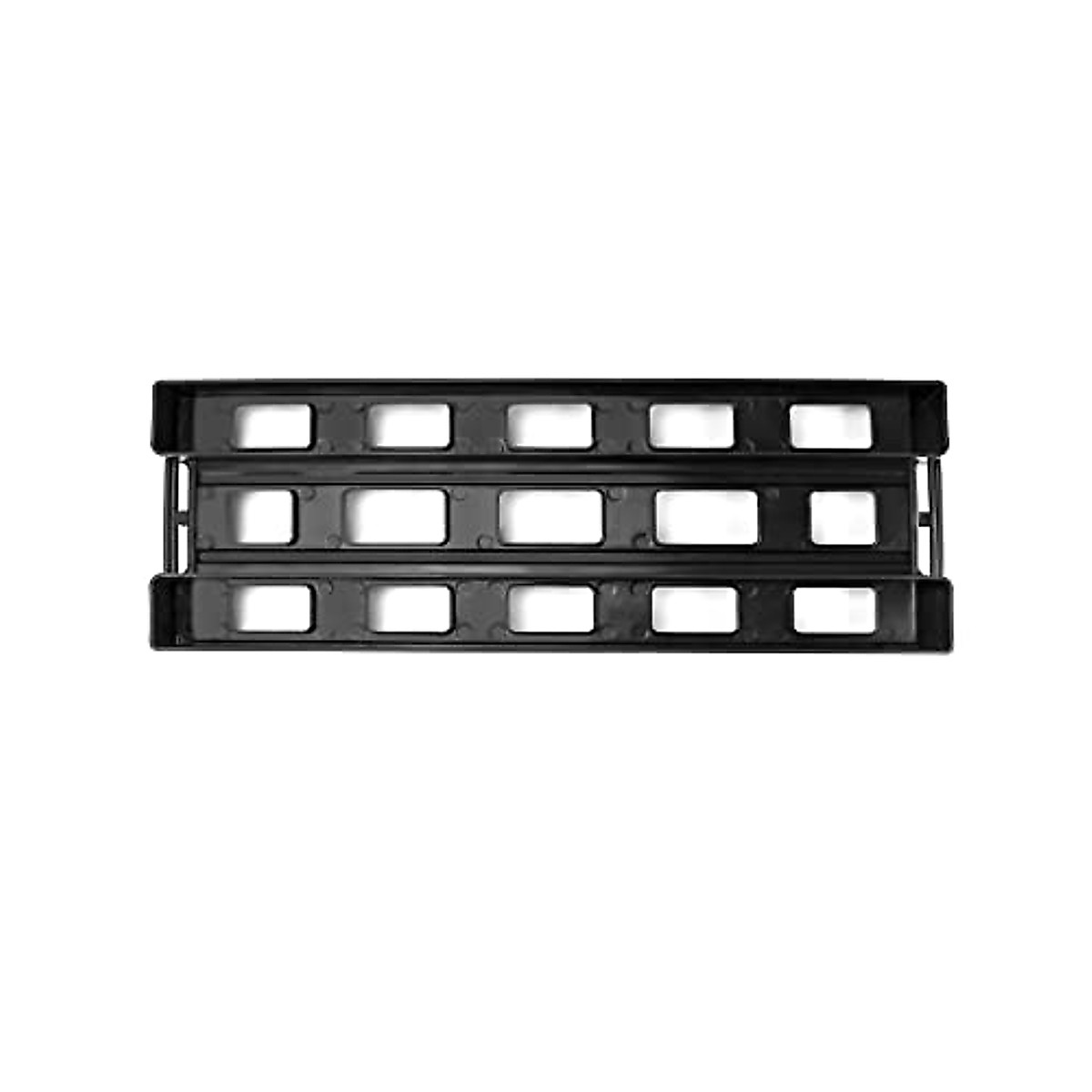 QWORK Antistatic ESD Circulation Rack Shelf - Plastic Black Rack with 25 Slots for PCB Storage (4 Pack)