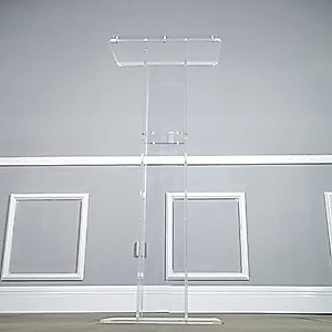 FixtureDisplays® 18"W X 12"D X 42.5" H Acrylic Podium Plexiglass Church Pulpit School Lectern Event Reception Hostess Stand Desk 15198
