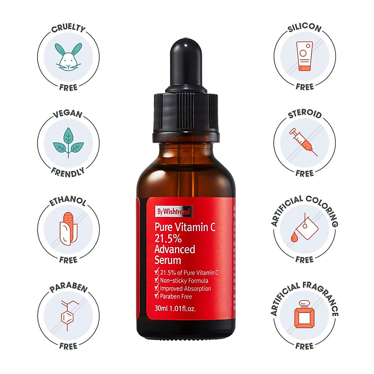 [By Wishtrend] Pure Vitamin C21.5% Advanced Serum 30ml, Clear and Healthier Skin, Korean vitamin c serum