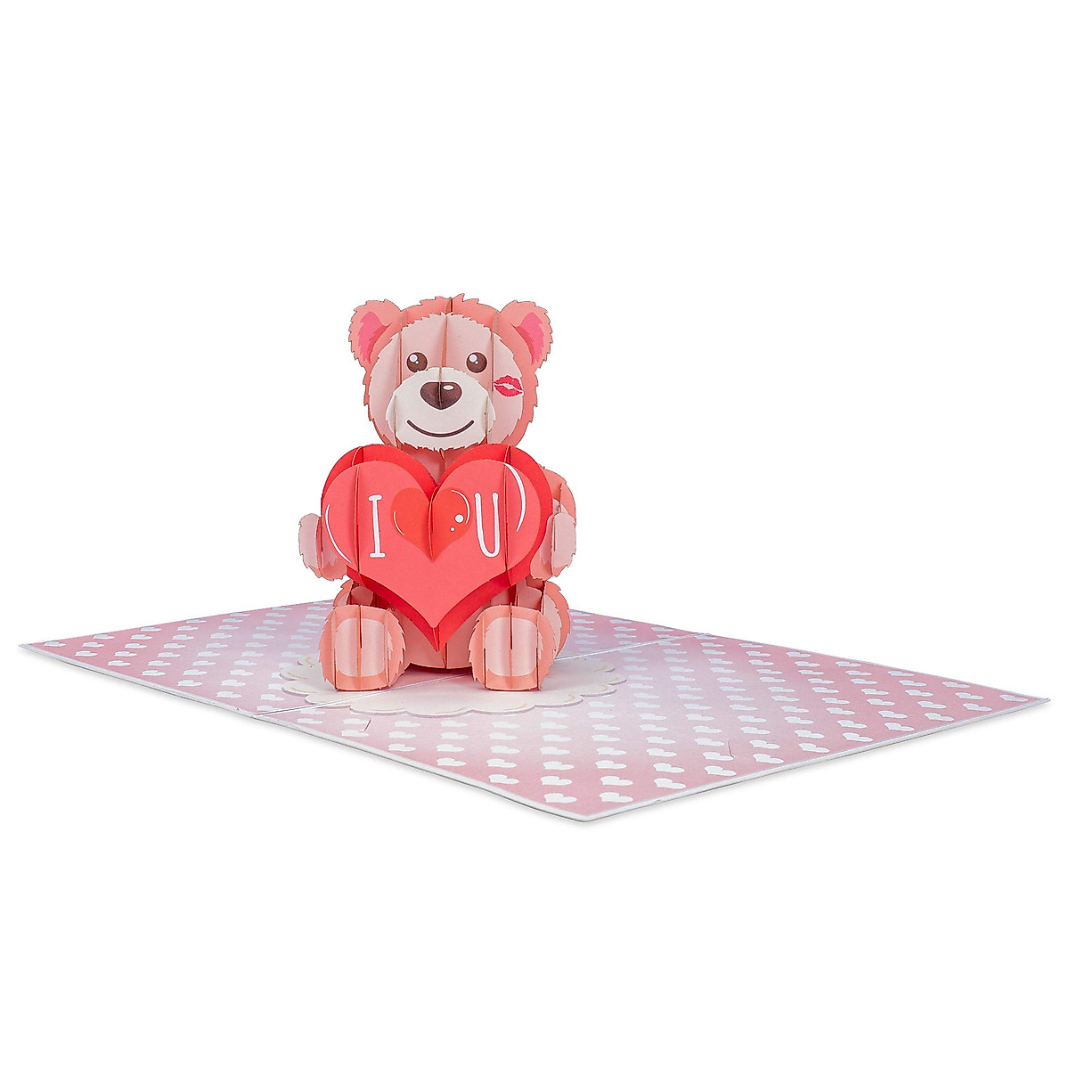 Paper Love Valentines Day Pop Up Card, 3D Teddy Bear - 5" x 7" Cover - Includes Envelope and Note Card