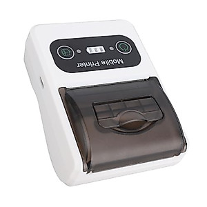 80mm Thermal Receipt Printer with Built in, Portable Thermal Ticket Printer, Printer for Direct Labels with Toothed Blade, Fast Print Speed, No Ink Need (Black White)
