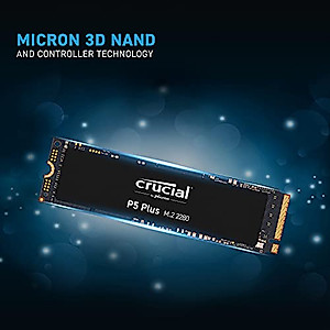 Crucial P5 Plus 2TB PCIe Gen4 3D NAND NVMe M.2 Gaming SSD, up to 6600MB/s - CT2000P5PSSD8, Solid State Drive
