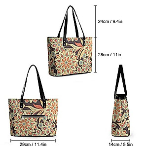 Womens Handbag Flowers Blossom Leather Tote Bag Top Handle Satchel Bags For Lady