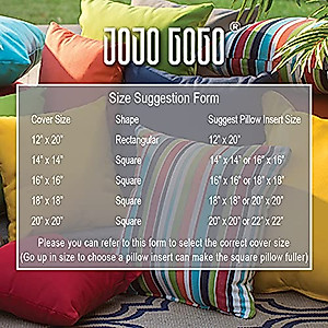 JOJOGOGO 12x20 Outdoor Lumbar Pillow Insert Waterproof Set of 4 Outdoor Lumbar Pillows for Patio Furniture Garden Swing and Front Porch