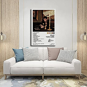 Drake Take Care Album Cover Poster Canvas Poster Wall Art Decor Print Picture Paintings for Living Room Bedroom Decoration Unframe 16x24inch(40x60cm)