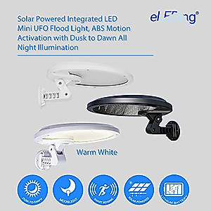 eLEDing Solar Lights Outdoor Super Bright 56 LED Solar Powered Motion Sensor Security Wall Lights with IP65 Waterproof & Rotatable Angle 0-80 Degree for Garage, Patio, Garden, Driveway, Yard