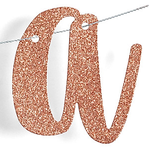 Nuestro Bautizo Banner, Spanish Baptism Party Decorations, First Holy Communion Decor, Kid's Birthday Baby Shower Party Decoration Supply Rose Gold Glitter