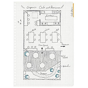 KOKUYO Soft Ring Notebook Biz - B5-40 sheets - 5 mm Grid - Black (Pack of 2)