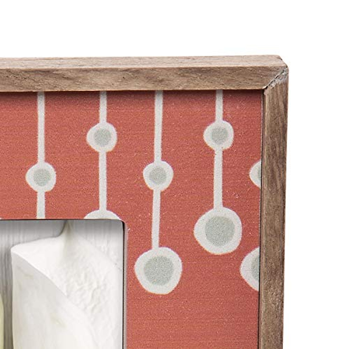 Foreside Home and Garden Red Dot Pattern 5 x 5 inch Decorative Wood Picture Frame, 5