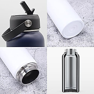 MESHELEY 24 oz Personalized Water Bottles Custom For Kids Girls Boys Women Men School With Name Text Engraved Customized Insulated Stainless Steel Bottle Gifts