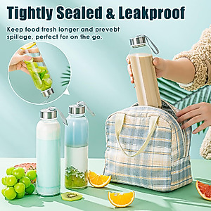 wookgreat Glass Water Bottles, 12 pcs 18 oz Glass Bottles, Reusable Sports Water Bottle with Stainless Steel Lids and Carrying Straps, BPA Free, Leak-proof Water Bottles for Travel, Gym, Office