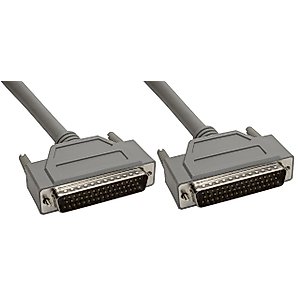 Amphenol CS-DSDMDB50MM-005 50-Pin DB50 Deluxe D-Sub Cable, Shielded, Male/Male, 5', Gray