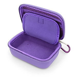 CASEMATIX Retro Handheld Game Console Case Compatible with HigoKids QS4 Portable Retro Video Game Player, Mademax RS-1 Console, E-MODS Arcade Pocket Player and More Up to 4.75", Purple Case Only