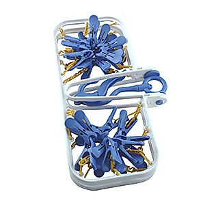 DoLessMore Foldable Plastic Hanging Dry Rack with 28 Clothespins - Space Saver Drier, Portable Drying for Travel