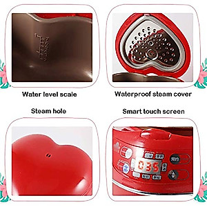 Peach Heart-Shaped Rice Cooker, Smart 300W Rice Cooker, 1.8L, 1-3 People, Non-Stick Pan, Constant Temperature Insulation,Pink