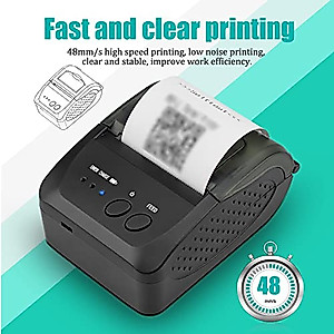 Thermal Label Printer, 203dpi 48mm/s Print Speed Wireless Label Printer for Shipping, Postage, Address, Barcodes, Product Info, Filing No Need Ink Suiteable for Express Delivery, Takeaway(#3)