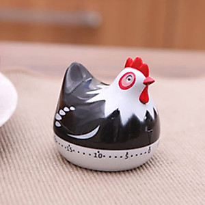 Zerodeko 2pcs Kitchen Timer Wind Up 60- Minute Mechanical Visual Timers 3D Chicken Shaped Alarm Clock Egg Timer Countdown Clocks for Classroom Baking Cooking