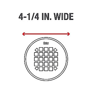 Oatey Universal 4-1/4 in. Round Snap-Tite Shower Strainer, Matte Black