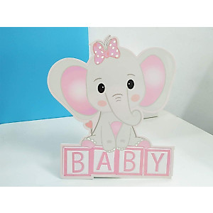 Pink Elephant Baby Shower Decoration for Baby Girl