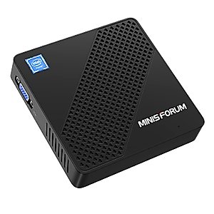 KODLIX Mini PC, Celeron N3350 Dual-Core Processor, 4GB LPDDR4 64GB eMMC, Fanless Mini Desktop Computer Support 4K HD/HDMI+VGA Port/Dual WiFi/Gigabit Ethernet/BT 4.2