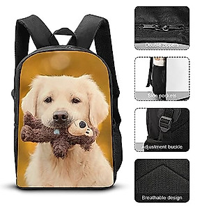 xhrefvo Custom Backpack Personalized Add Your Photo Text Logo Laptop Bag Customized 17In Casual Travel Work Backpack