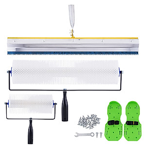 Self-Levelling Tool Kit Self Leveling Concrete Tool Kit Cement Floor Construction Tools with Spike Shoes Roller Needle Length 28mm