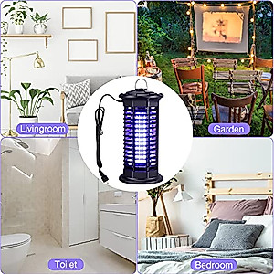 3 Pieces Bug Zapper Outdoor Indoor with Light Electric Mosquito Zappers Killer Electric Insect Fly Trap Insect Killer Insect Catcher for Home for Patio Bedroom Bathroom Living Office Courtyard