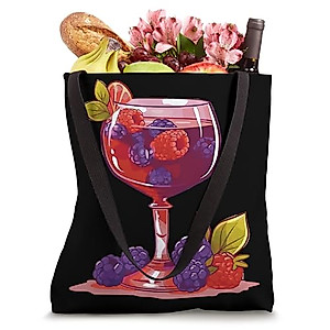 Glass Of Wine And Berries Tote Bag