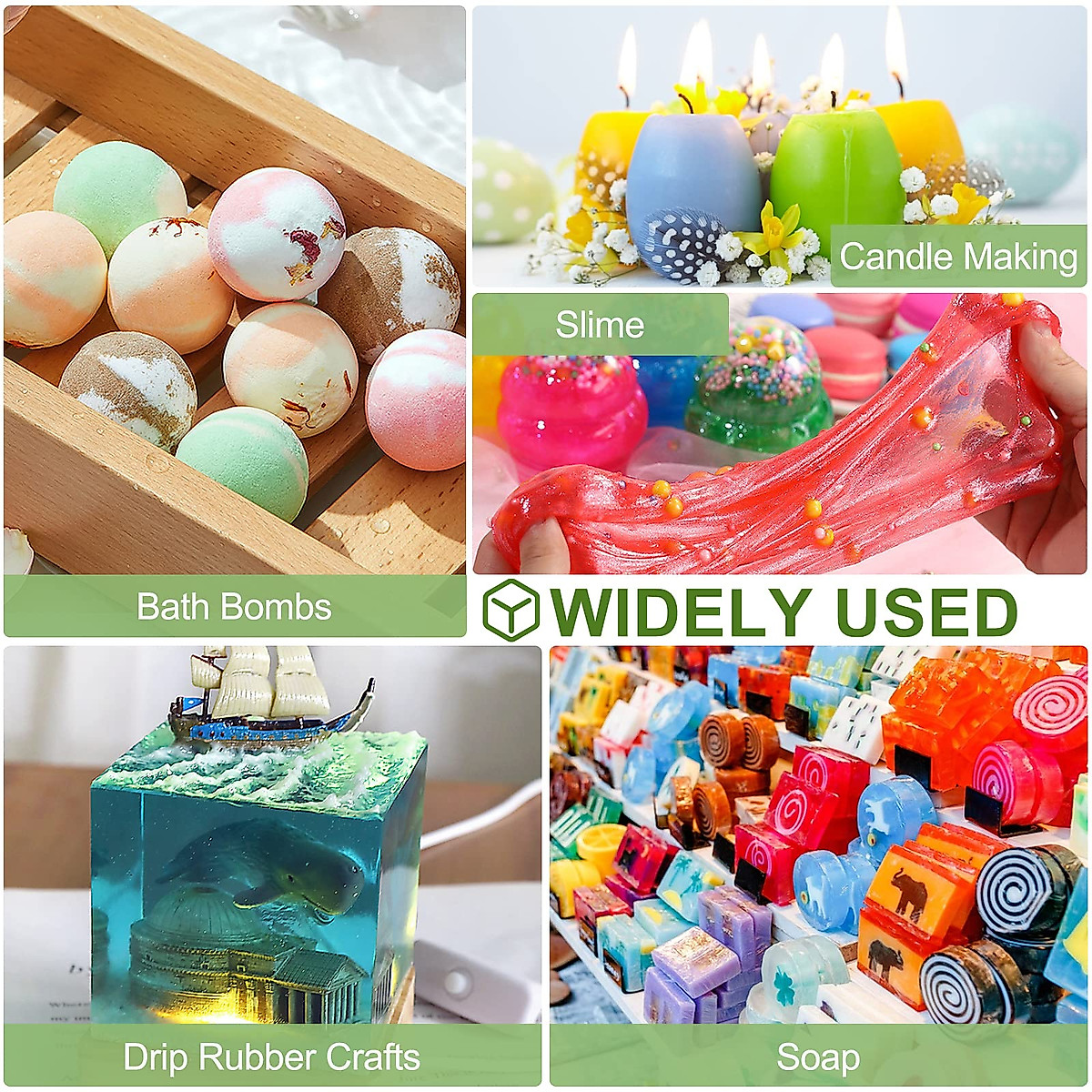 CHANGTIKEJI Mica Powder，36 Colors - 10g/Bottle of Natural Pigment Powder for Epoxy Resin，Soap Making，Candle Making,Lip Gloss,Car Freshies,Dye,Nail Polish,Bath Bombs