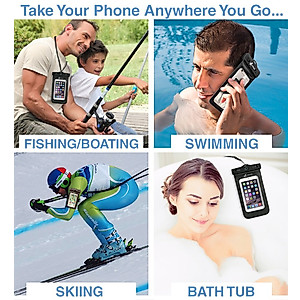 Voxkin Premium Quality Universal Waterproof Case with Armband, Compass, Lanyard - Best Water Proof, Dustproof, Snowproof Pouch Bag for iPhone 12 Pro Max, 12 Mini, S21 Ultra, S20, OnePlus 8, Pixel 5