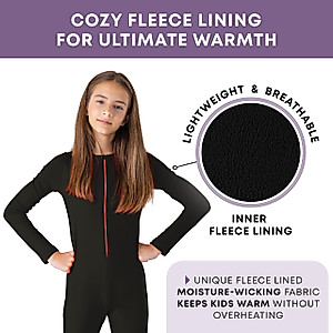 Rocky Kids Onesie Jumpsuit Cozy Summer Pajamas, Unisex, Fleece Lined, for Boys & Girls, Long Sleeve Thermals (Stay-Soft) for Boys & Girls (Stay-Soft) Long Sleeve (Black - XX-Small)