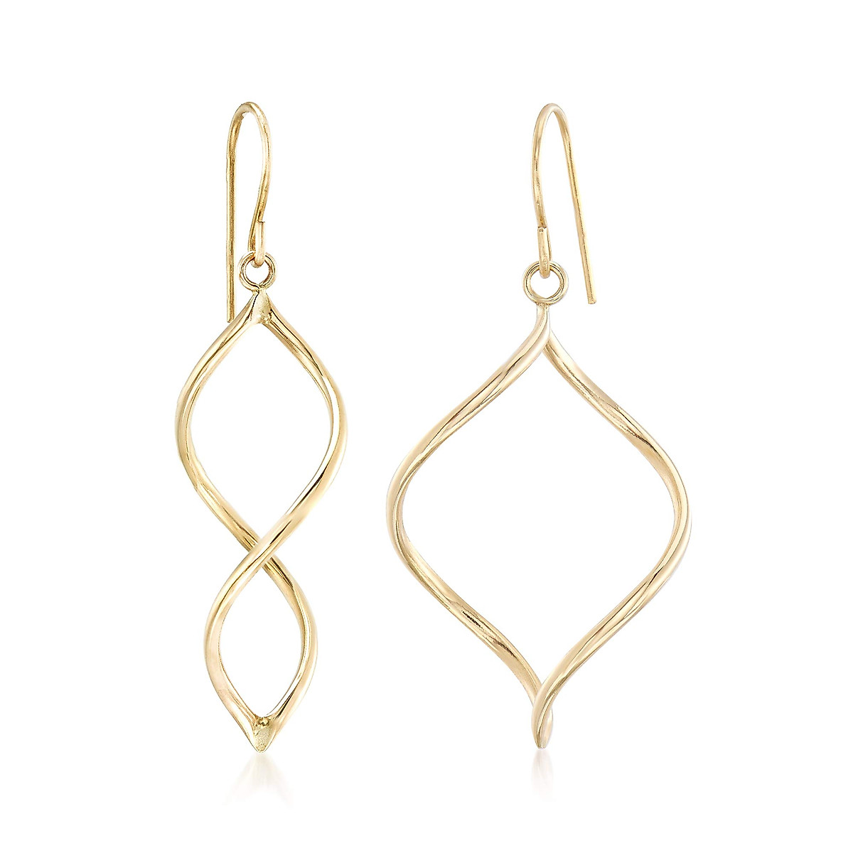 Ross-Simons 14kt Yellow Gold Open Spiral Drop Earrings