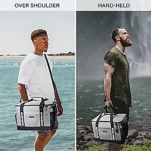 Famassi Cooler Bag 30/60 Cans, Collapsible Soft Cooler Insulated Leak Proof, Travel Cooler for Camping, Beach, Picnic, BBQ, Shopping, with Bottle Opener & Removable Shoulder Strap