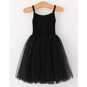 BGIRNUK Baby Girl Tutu Dress Toddler Sleeveless Tutu Dress Infant Tulle Dresses 580 Black 6T