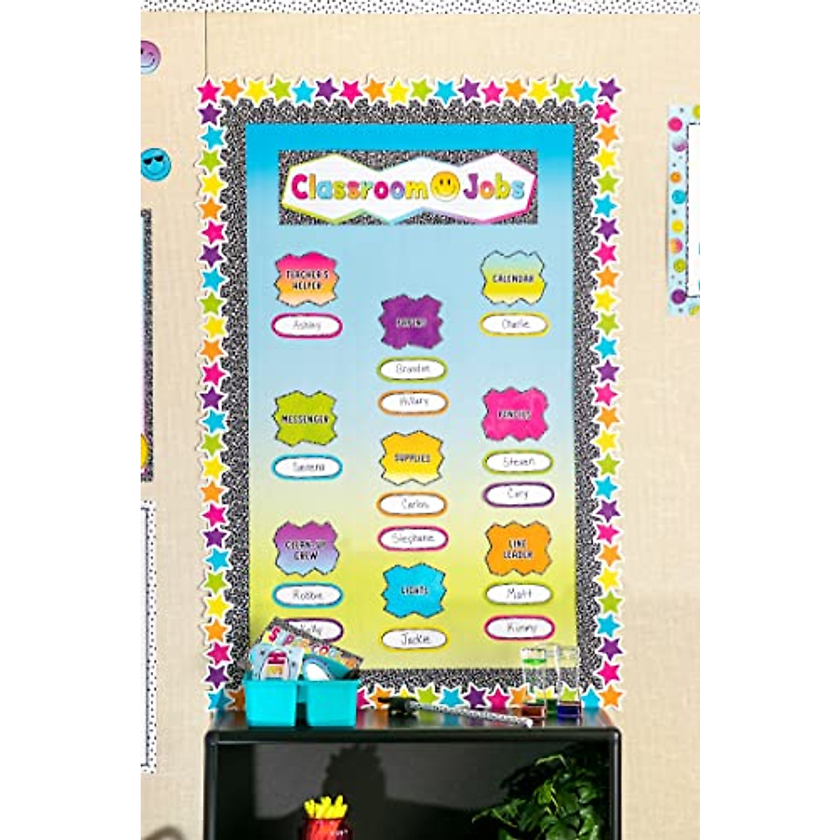 Teacher Created Resources Brights 4Ever Stars Die-Cut Border Trim, 35 Feet