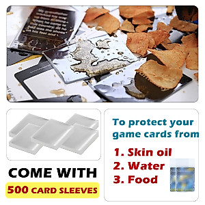 Hard Travel Card Game Case Includes 4 Removable Dividers and 500 Counts Card Sleeves, Holds Up To 1600 Cards for Cards Against Humanity and Other Types of Games, Black