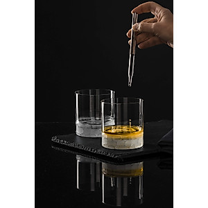 EISCH Crystal Whiskey Glasses HAMILTON - Set of 2 handcrafted 13.5 oz Tumblers in Germany with thick weighted bottom - Perfect for Bourbon, Cognac, Scotch, Irish Whisky & old fashioned Cocktails