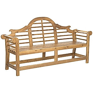 Safavieh Patio Collection Felicity Adirondack Acacia Wood Bench, Natural