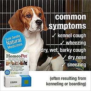 HomeoPet Cough, Natural Cough Treatment for Pets, 15 Milliliters