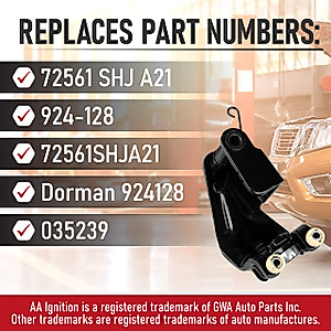 Left Power Sliding Door Roller Assembly - Center Male - Replaces 72561-SHJ-A21, 924-128, 72561SHJA21 - Compatible with Honda Odyssey 2005, 2006, 2007, 2008, 2009, 2010 EX, EX-L, Touring model