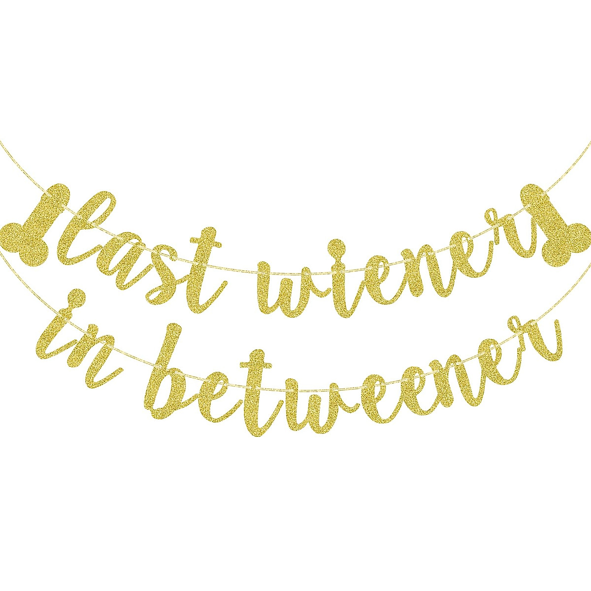 Funny Bachelorette Banner, Bachelorette Party Banner, Funny Bridal Shower Decorations, Bachelorette Party Decorations Supplies (Gold Glitter)