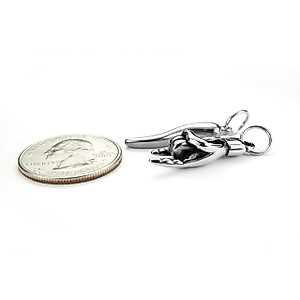 Mano Cornuto, Cornicello, and Nazar combo Necklace, on 20" Figaro Chain, Italian Lucky Hand Horn Anti Evil Eye Good Luck Amulet Protection Charms All Stainless